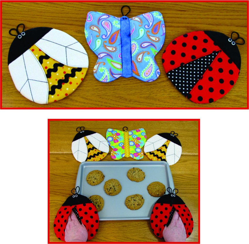 Bugs Pot Grabbers - Susie C Shore Designs – Quilting and Crafts by Mercer