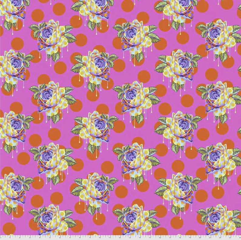 Tula Pink - Painted Roses - Curiouser & Curiouser - Free Spirit ...